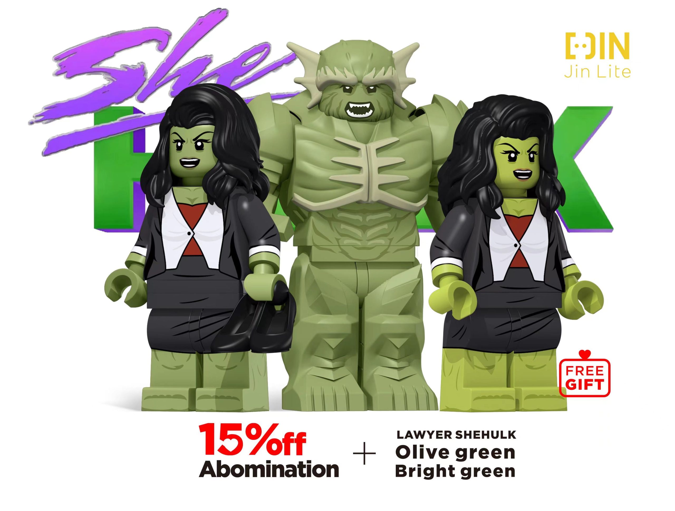 【Pre-order】【Jin】She-Hulk – Abomination and She-Hulk (Set of 3)